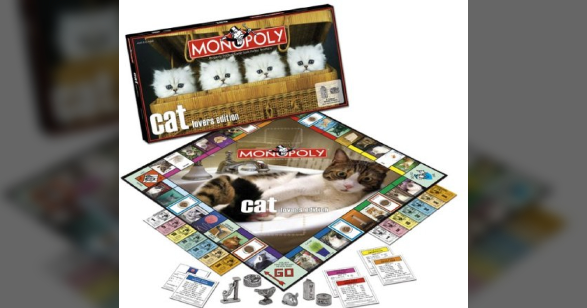 Cat Lover Monopoly Game | Fun Cat Lover Game Gift Idea