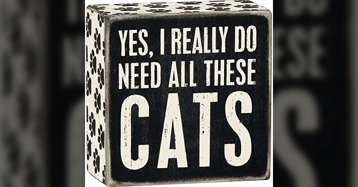 List: Cute Primitive Wooden Box Signs for Cat Lovers