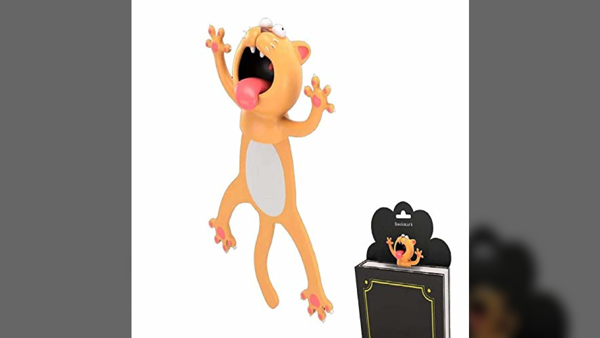 Funny Pinched Cat Bookmark - Great For Kids & Back to School